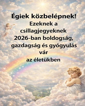 Szerencse és gazdagság érkezik! Ez a 4 csillagjegy tarol 2026-ban ...